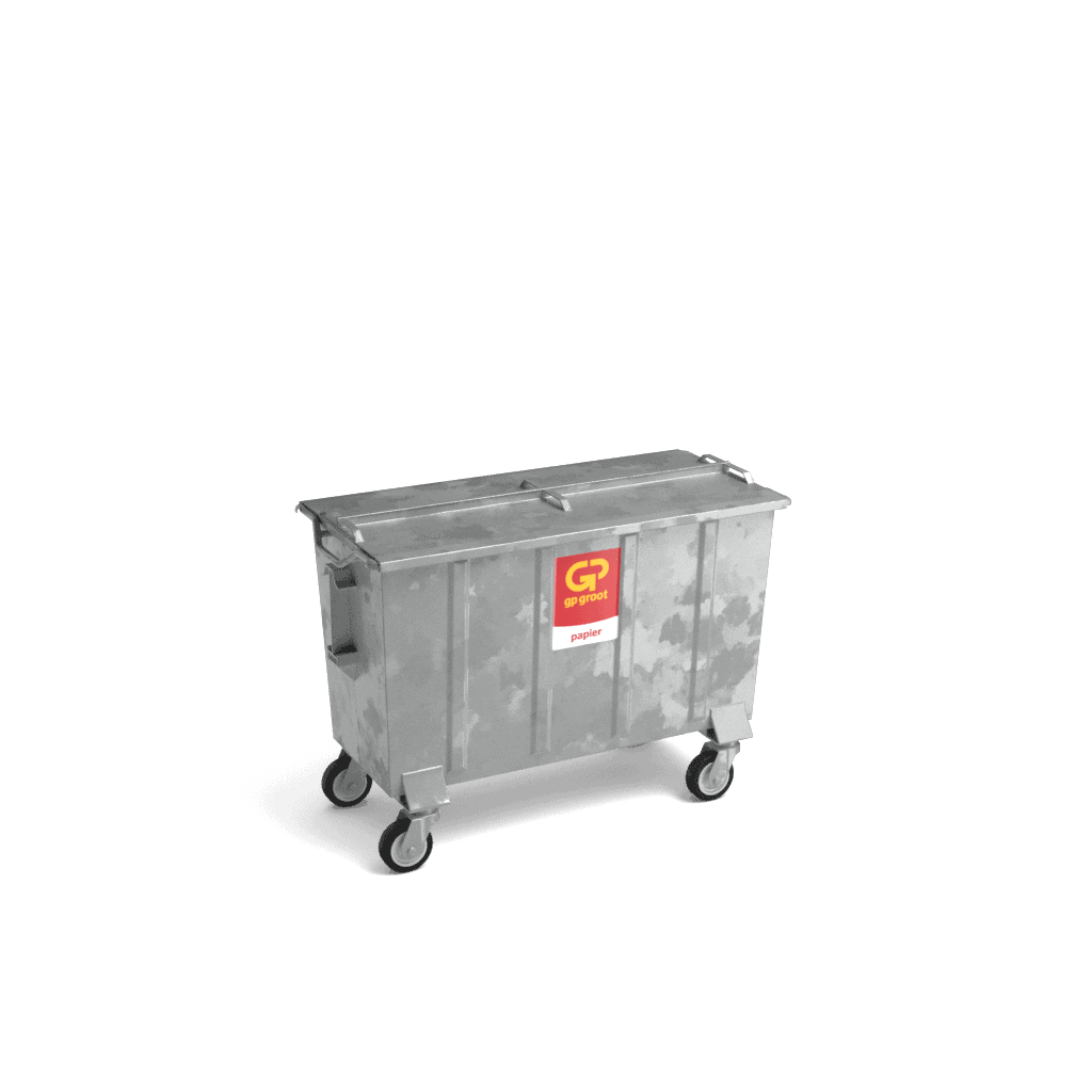 Papier/karton container (staal) vanaf 770l | Roele De Vries